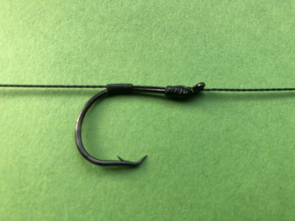 5 CATFISH HAIR RIGS 60LB BRAID CARP CHOICE OF 5 SIZE CIRCLE HOOKS ...