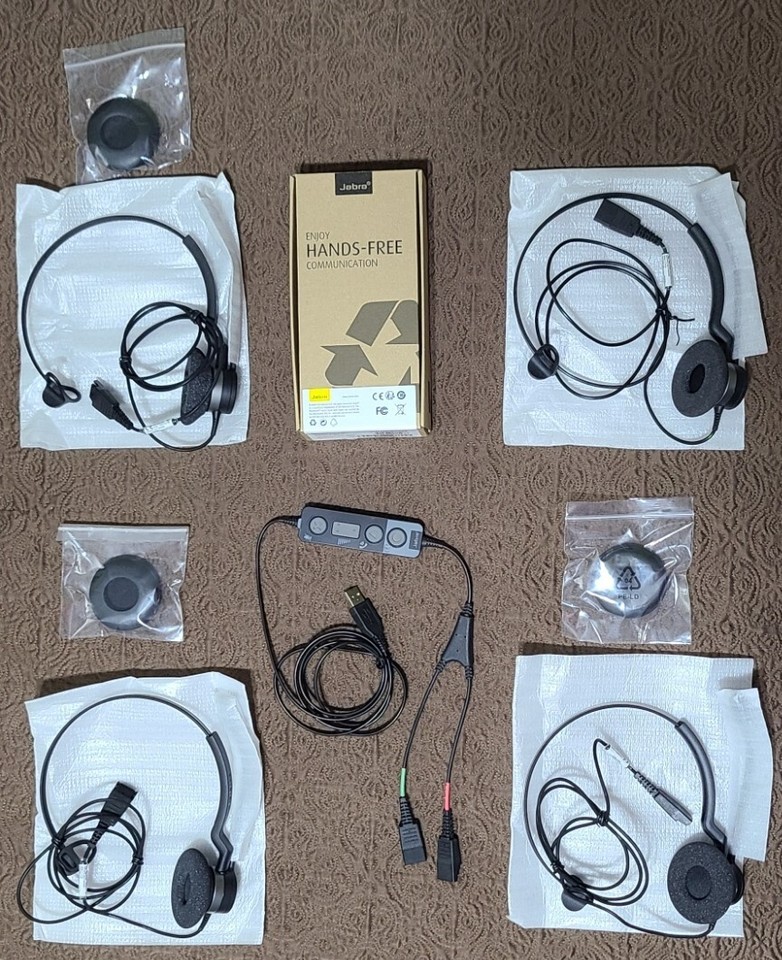 New Jabra Headset Lot with Two Y-cords (Free Shipping) | eBay