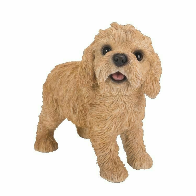 Pacific Giftware Realistic Golden Labradoodle Puppy Resin Figurine for ...