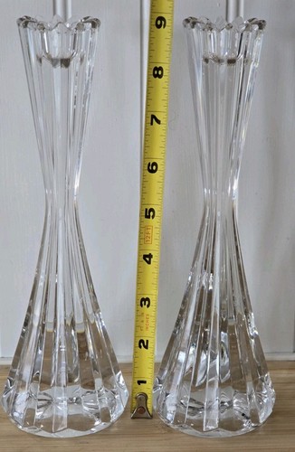 Pair Of Inn Crystal Bleikristall 24% Lead Crystal Candle Holder/sticks ...