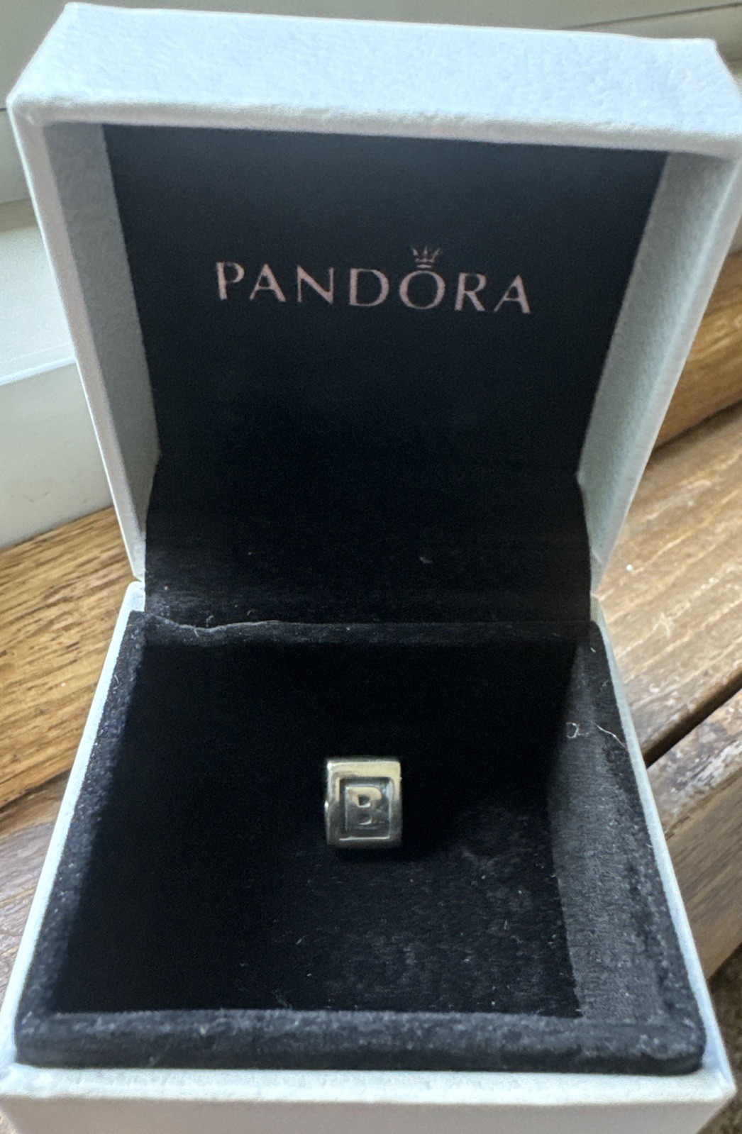 Pandora Triangular Sterling Silver Alphabet Letter B … - Gem