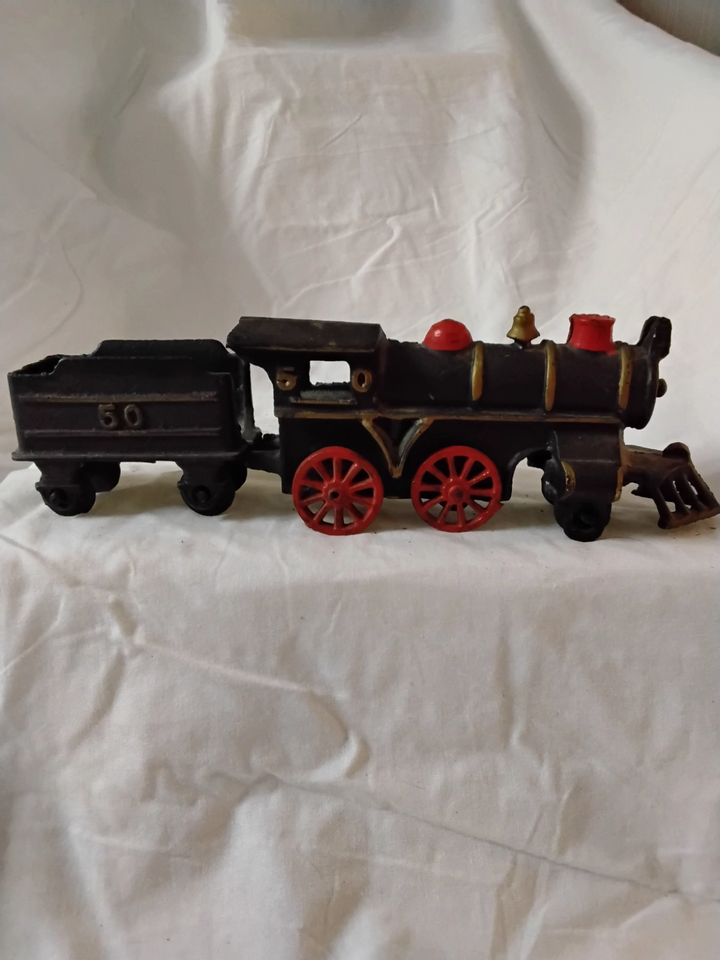 Cast Iron Train Locomotive Engine And Tinder Coal Box Car #50 | eBay UK