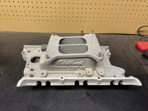 Edelbrock 3785 3789 Chevy 60° 2.8L V6 Manifold Base & Top 4V Torker II ...