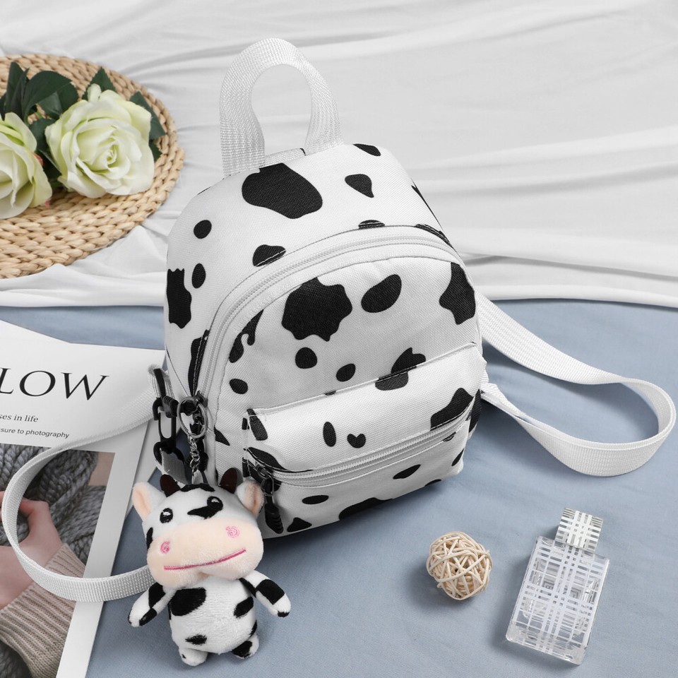 Kids Rucksack Canvas Favor Cow Backpack Cow Pattern Backpack | eBay