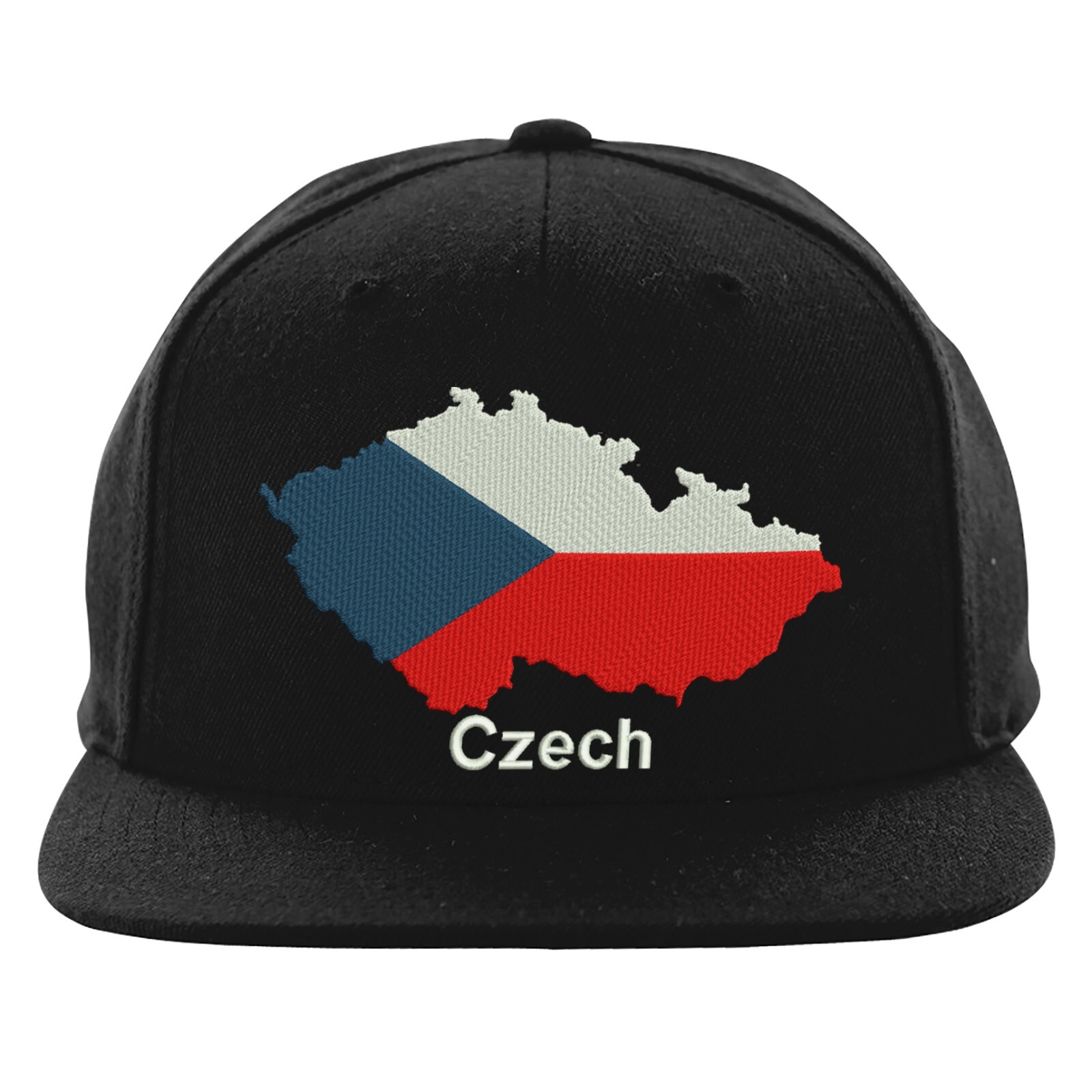 Embroidered Czech Flag Logo Snapback Cap Soccer Fans Sports Football ...
