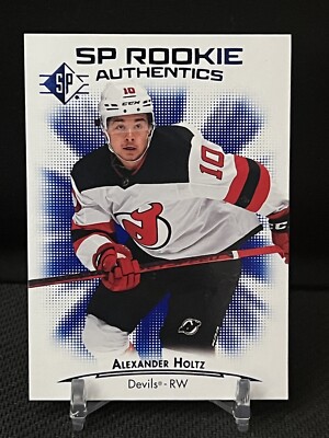 2021-22 SP Hockey Rookie Authentics Blue #128 Alexander Holtz - NJ ...