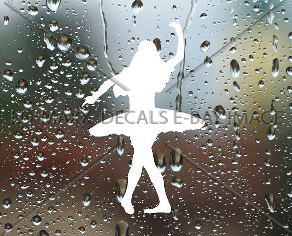 Dancer Ballet Ballerina Dance Cute Car SUV Window Unique Die Cut Vinyl ...
