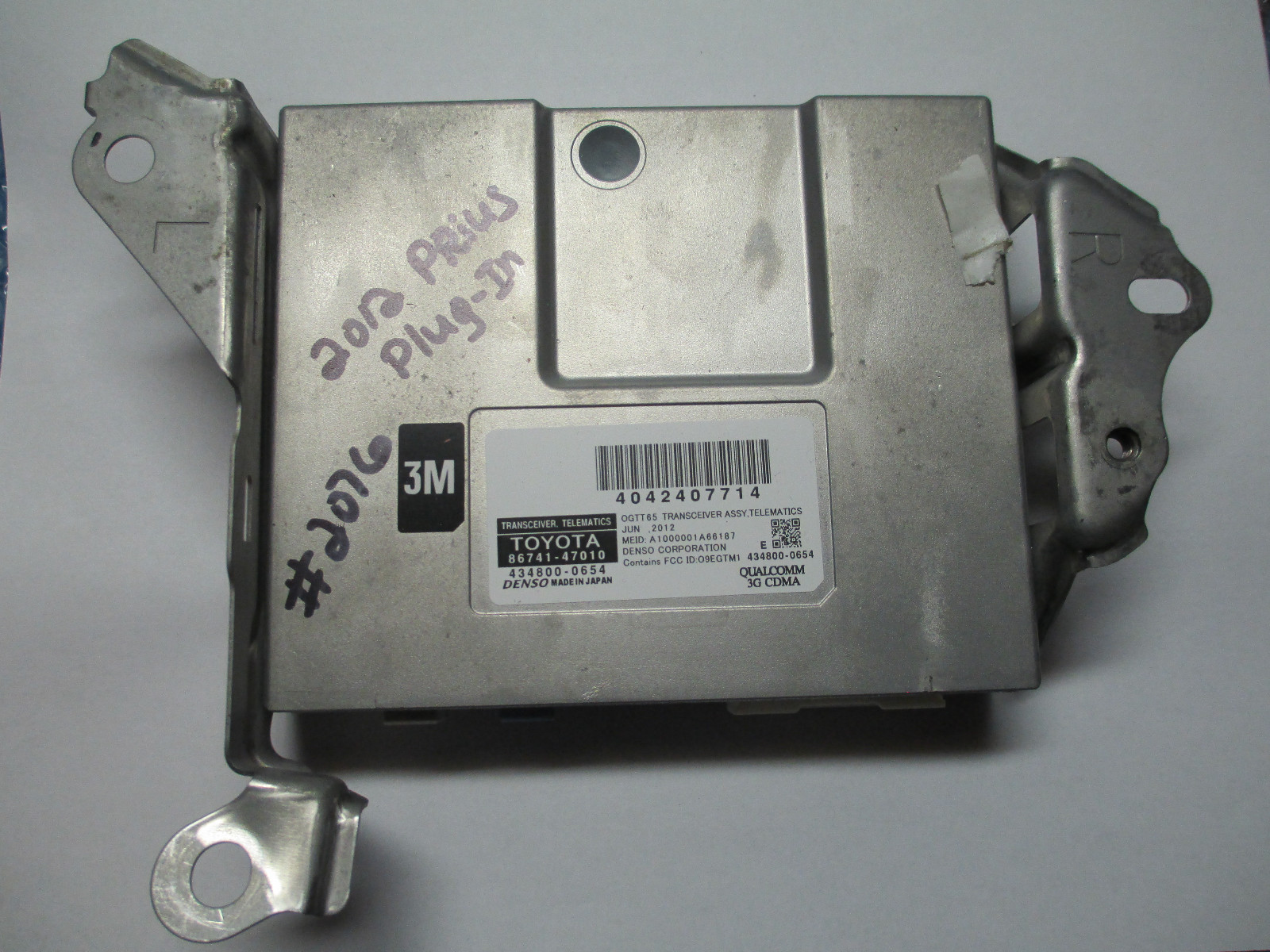 2012 TOYOTA PRIUS Plug-In Transceiver, Telematics 86741-47010 3M OEM | eBay
