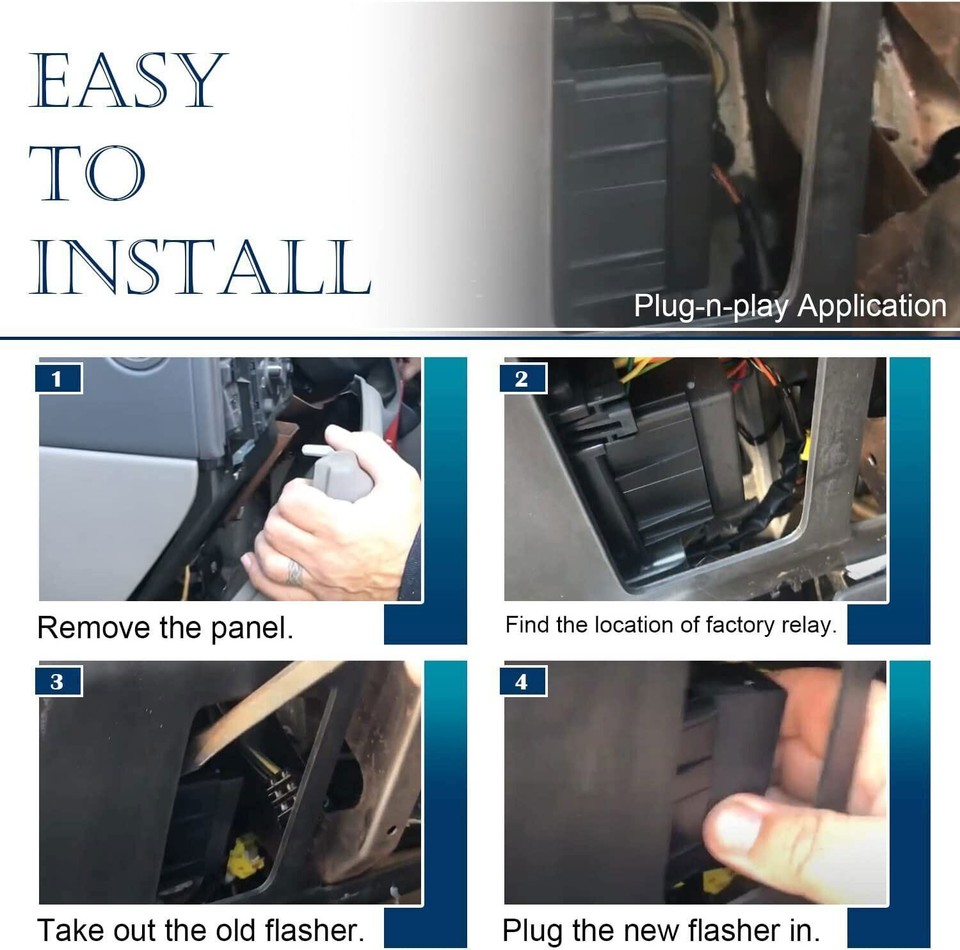 Hazard Warning LED Turn Signal Flasher Relay for Hyper Flash GM LM487 ...