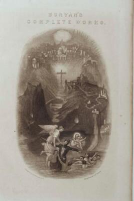 Antique 19th Century Bunyan Book Frontispiece Engraving & Title Page ...
