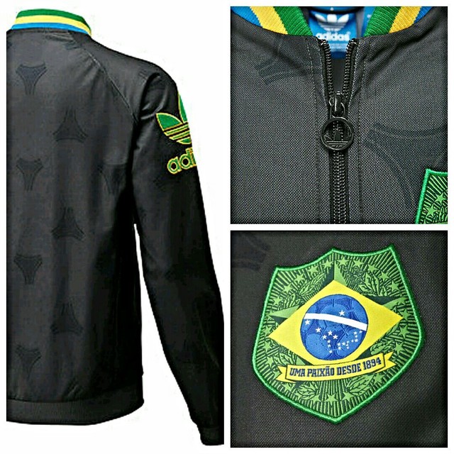 adidas Retro Brazil Brasil TT Track Top Soccer Zip Jacket Black Men XL ...