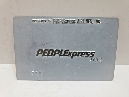 Vintage People Express Airlines Métal Billet Validation Plaque ...