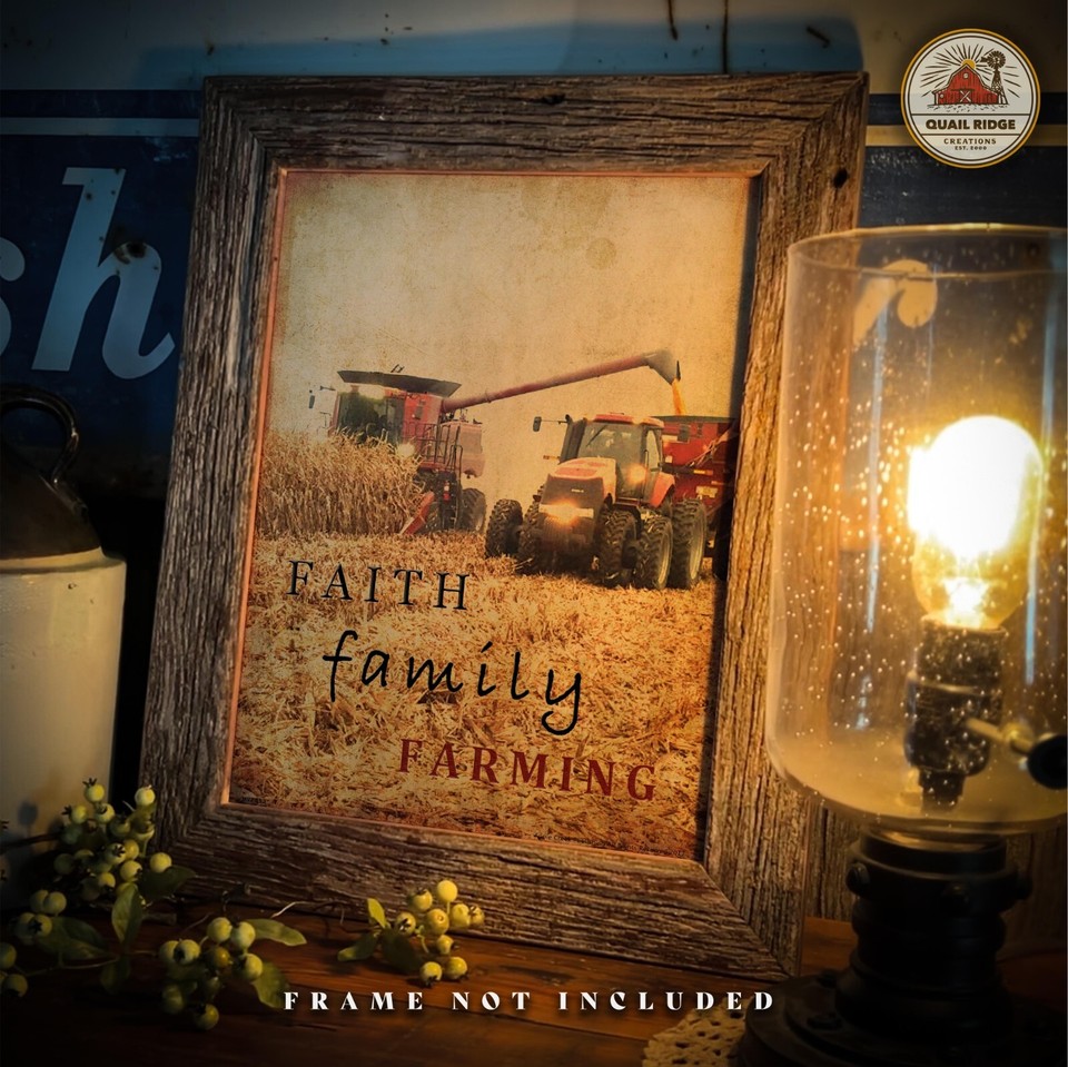 Farmall Case IH Tractor Inspirational Art Print Faith Family Farming ...