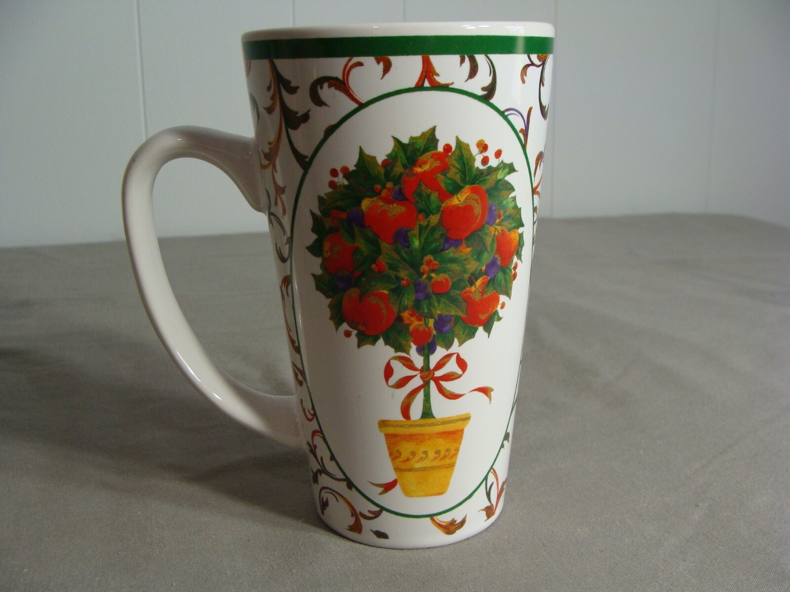 2 CIC 16 Oz Mugs In A Pear Tree Pattern, Pamela Gladding | eBay