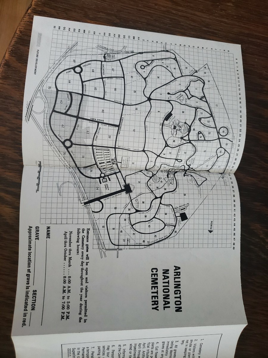 Arlington National Cemetery Map Posters