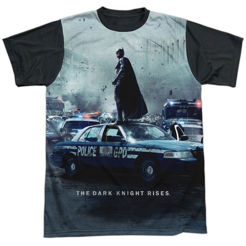 Dark Knight Rises Standoff Adult Halloween Costume T Shirt (Black Back ...