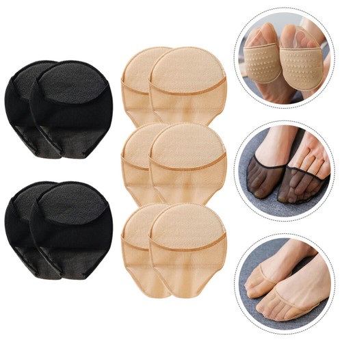 5 Pairs Cushioned Mesh Socks Miss Anti-slip Forefoot Pad | eBay