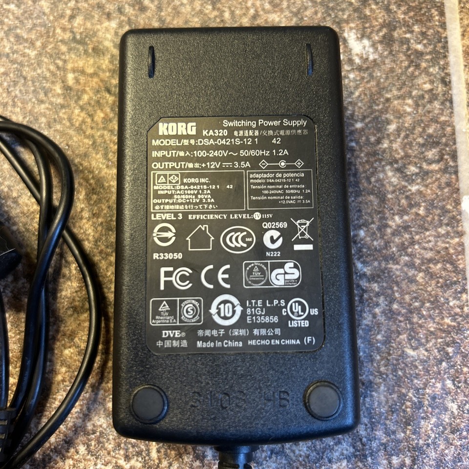 Original OEM Korg KA-320 Vox Power Supply Adaptor with Power Cord - VGC ...