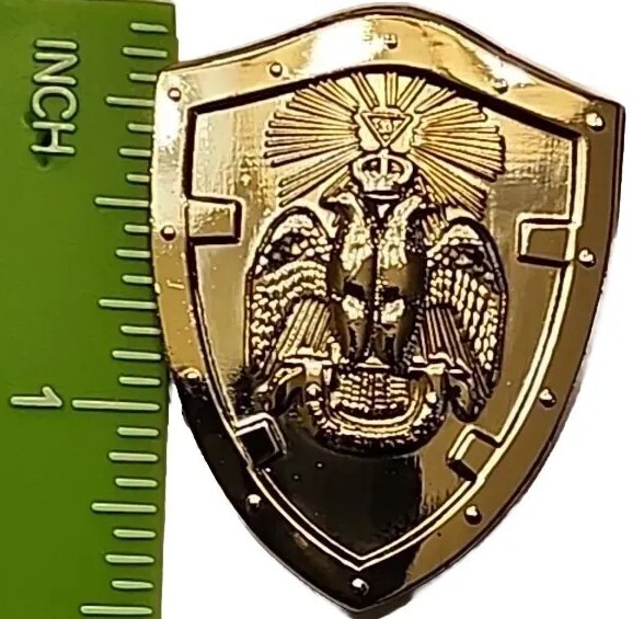 Masonic Scottish Rite 33rd Degree Eagle and Shield Lapel Pin | eBay