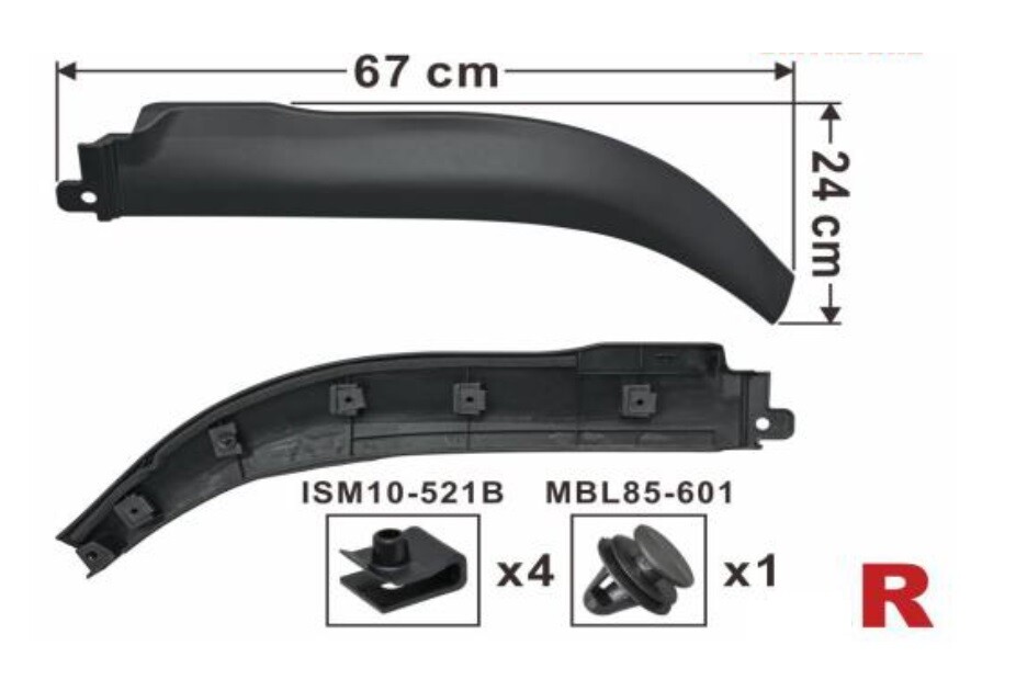 ISUZU FX- / FY- SERIES (2008-ON) OUTER FENDER ~ RH (DRIVER) | eBay