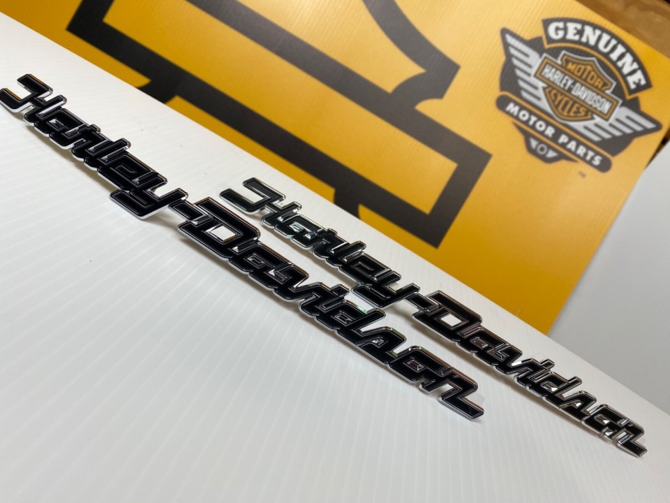 OEM Harley Touring Softail Dyna Fuel Gas Tank Emblems Chrome & Black ...