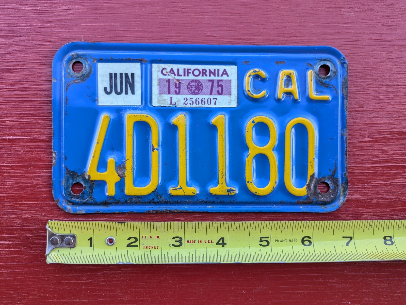 1975 California motorcycle license plate 4D1180 | eBay