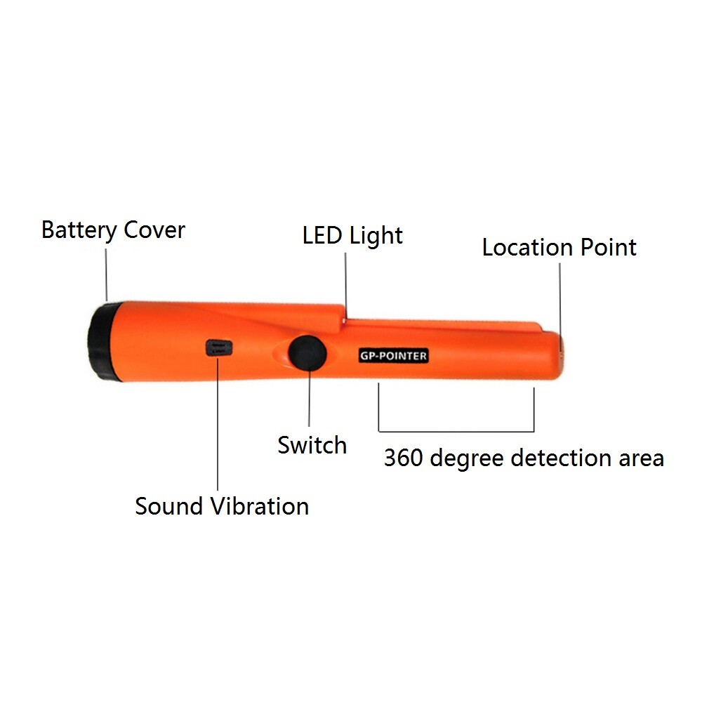 High Sensitivity Handheld Metal Detector Pinpointer Positioning Rod 360 ...