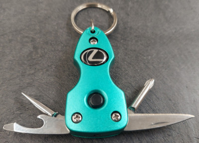 Lexus Multi-Tool Keychain Aqua / Light Blue With LED Light | eBay