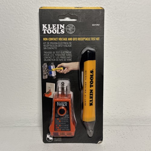 Klein Tools Non-Contact Voltage & GFCI Receptacle / Outlet Test Kit ...