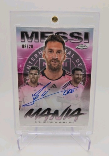 Lionel Messi 2024 Topps Chrome MLS Mania On Card Auto #9/20 Inner Miami | eBay