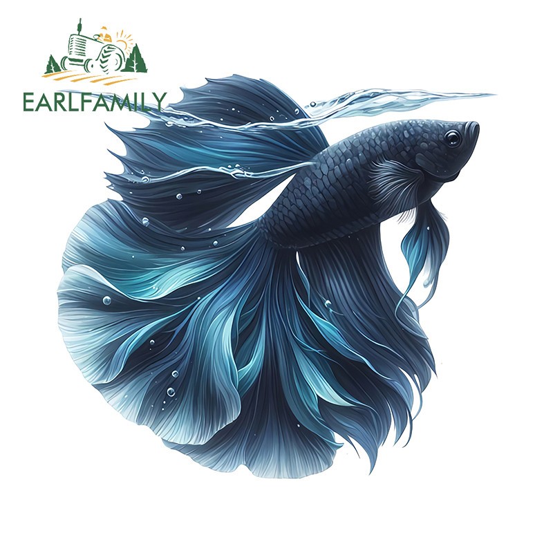 EARLFAMILY Bata Fish Car Stickers Occlusion Scratch Caravan Creative ...