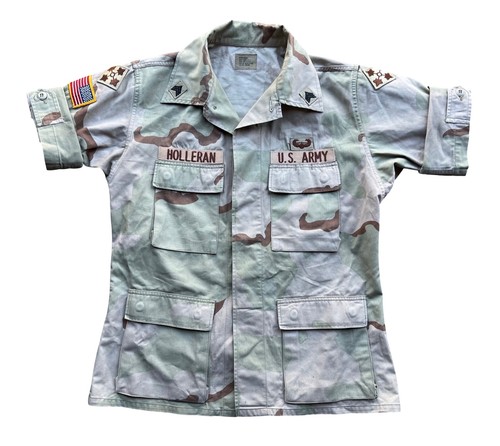 US Military Army Desert Combat DCU Coat Shirt Medium Regular Holleran ...