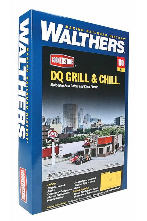 Walthers Cornerstone ~ HO Scale ~ Dairy Queen DQ Grill & Chill ~ Kit ...