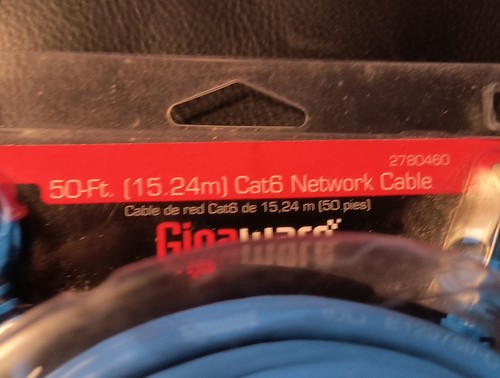 GIGAWARE Cable CAT6 50 FT(15.24m)RJ-45 Modular PLUGS WITH BOOT Network ...