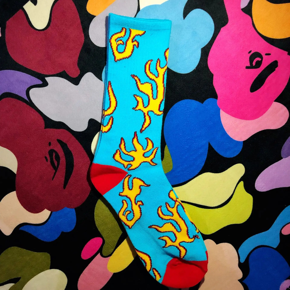 Tyler, The Creator Golf Flames socks trend hip hop men women ...