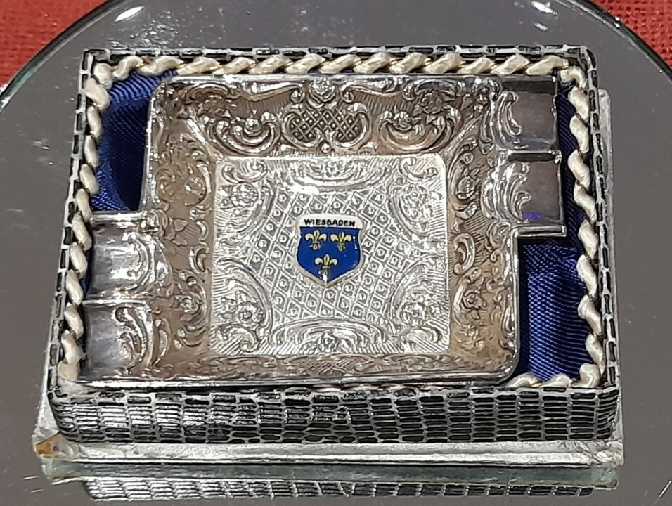 Vintage Silver Plate Ashtray Antiko 90 Wiesbaden Germany Boxed | eBay
