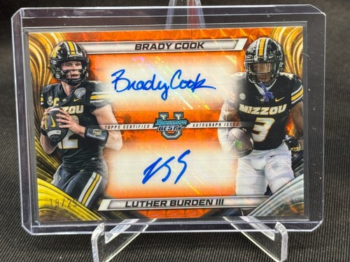 2024 Bowman's Best Luther Burden III Brady Cook Dual Orange Autograph ...