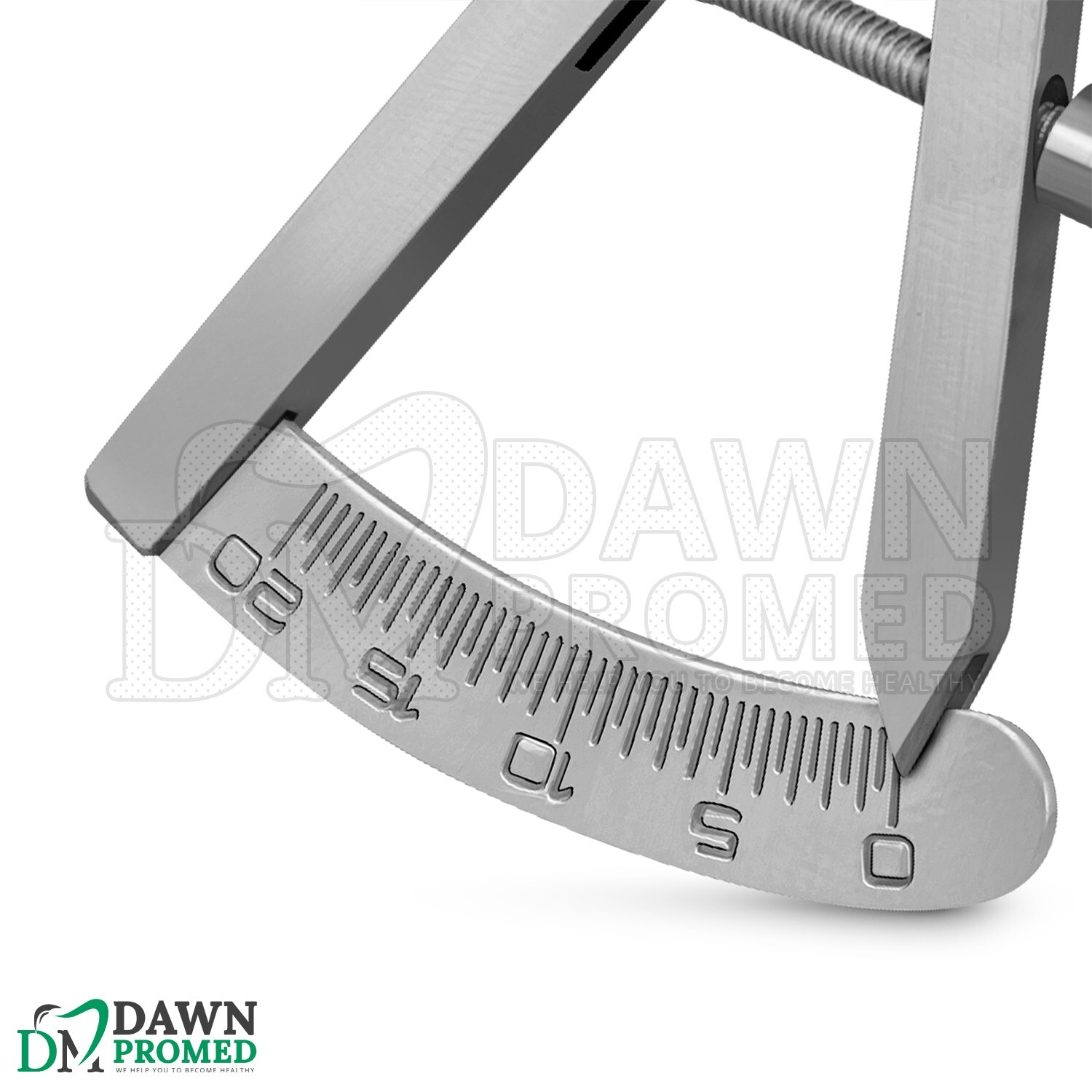 2 Pcs Castroviejo Caliper Straight & Angled 3.5" Small 0-20mm Scale ...