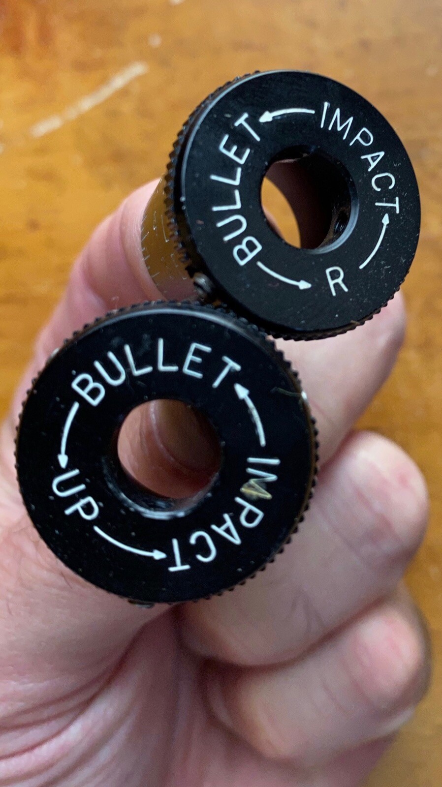 Lot of 2 SCHMIDT Bender Turret Dials Caps Scope Pair Set 14 Clicks p ...