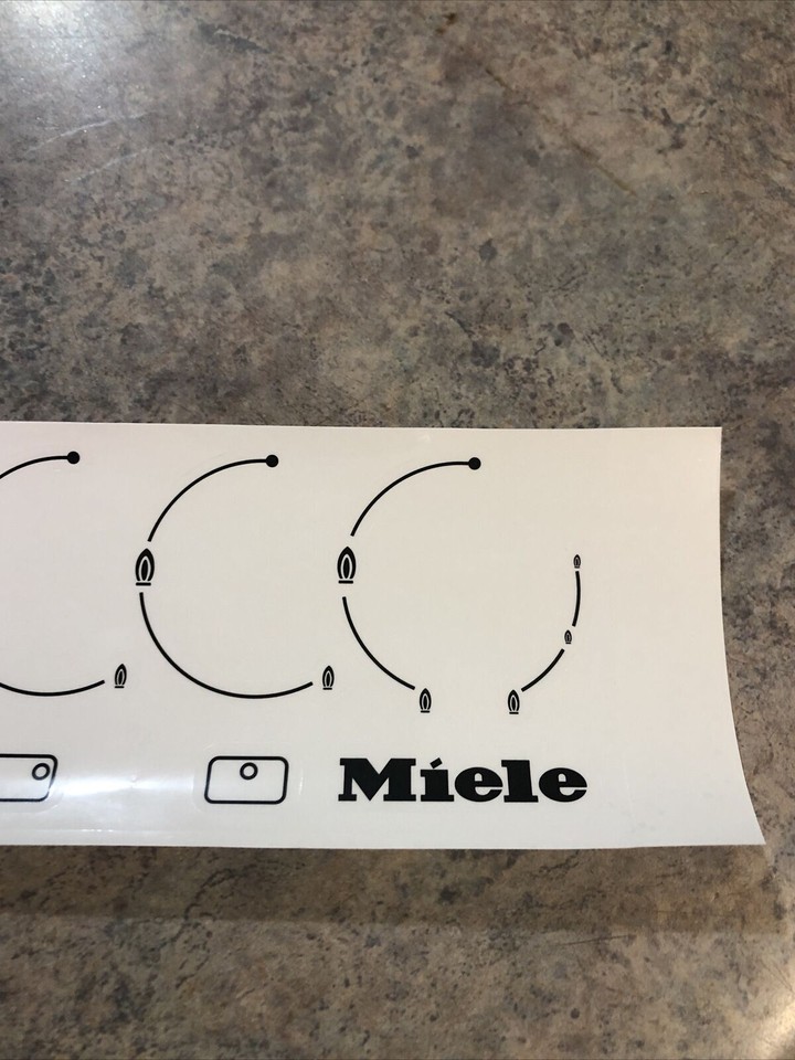 Miele gas cooktop control panel print Decal Logo Stickers.., . | eBay