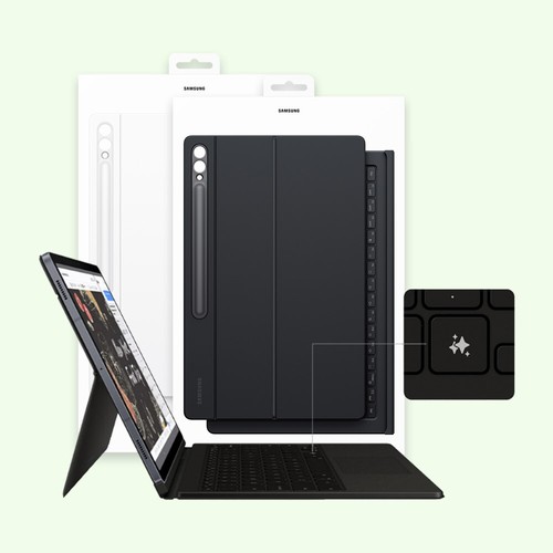 Samsung Galaxy Tab S10 Ultra/S9 Ultra Book Cover Keyboard AI Touchpad ...