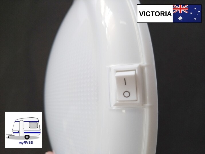 CARAVAN Ceiling Light 10"" LED 12/24v INCLUDES POST suit Jayco | eBay