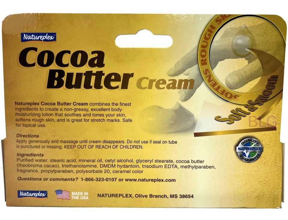 Natureplex COCOA BUTTER Moisturizing Body Cream Skin Lotion Cream 1.5oz ...