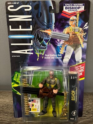 1992 Vintage Kenner Aliens SPACE MARINE BISHOP ANDROID Action Figure ...