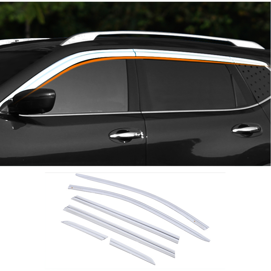 For Nissan Rogue 14-2020 Chrome Window Visor Vent Shade Sun Rain Guard ...