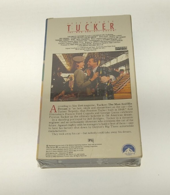 Tucker The Man and His Dream VHS 1989 Jeff Bridges New software f139 | eBay