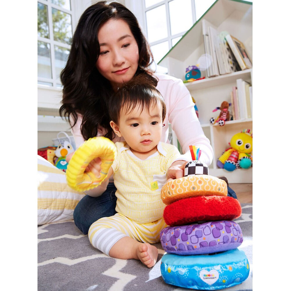 Lamaze Rainbow Stacking Rings Baby/Infant Kids Toddler Educational ...