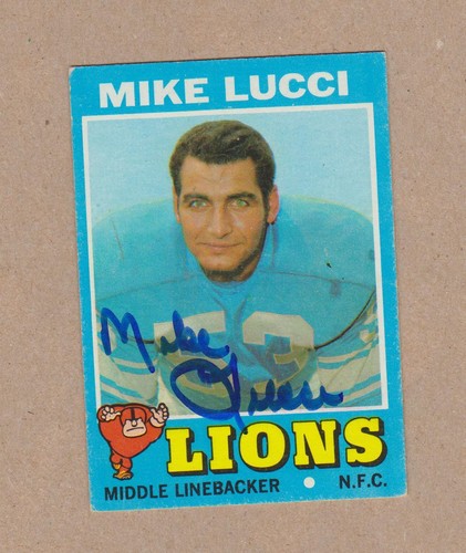 Mike Lucci (DEC) signed 1971 Topps card # 105- Detroit Lions | eBay