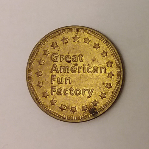 Great American Fun Factory Oak Park Heights, MN Arcade Game Token 22mm ...