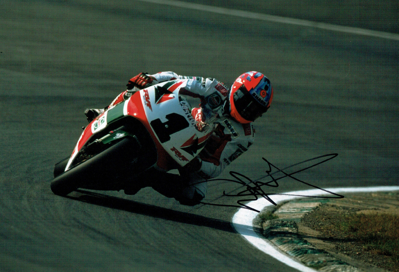 Carl FOGARTY SIGNED Autograph 12x8 Photo + Dealer COA Castrol HONDA ...
